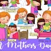 A Mothers Day - Clipart in BLACK & WHITE/ Full Color. Small Commercial ...