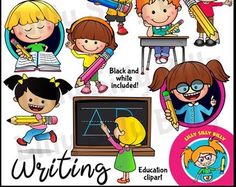 SCIENCE. Clipart in Color & Black/white. lilly Silly Billy | Etsy