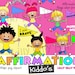 Positive Affirmations - Clipart in BLACK & WHITE/ Full Color. Small ...