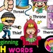 Beginning 'TH' Words - B/W & Color Phonics Clipart for Small Commercial ...