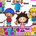 CVC Rhyming Word Clipart - AD - B/W & Color Images. for Small ...