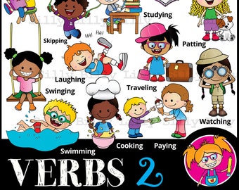 VERBS 3 - Clipart for Small Commercial and Education Use. Images to ...