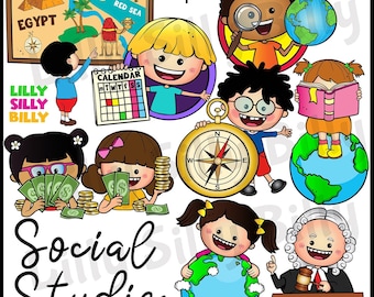 WRITING. Clipart in Color & Black/white. lilly Silly Billy | Etsy