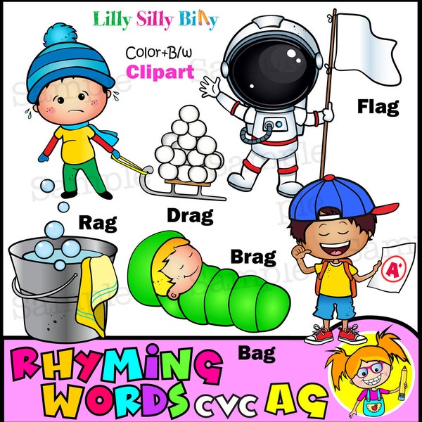 Cvc Words Clipart - Etsy