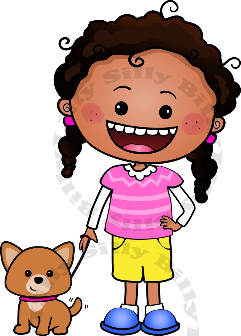 Smiley Squirts. Clipart Kids in Color & Black/white. Small Commercial ...