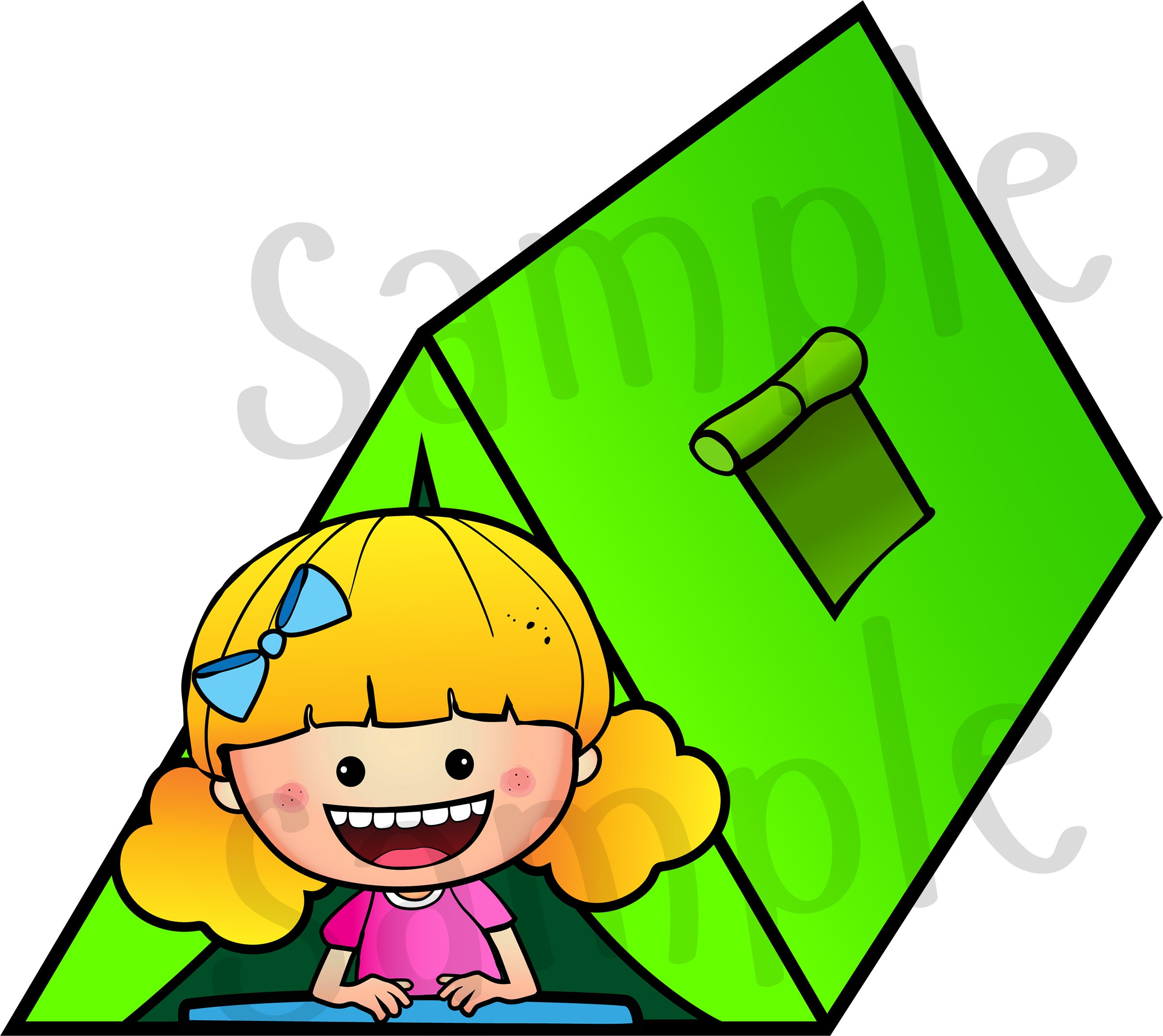 Kids With 3D Shapes Clipart Set, Small-commercial Use Education ...