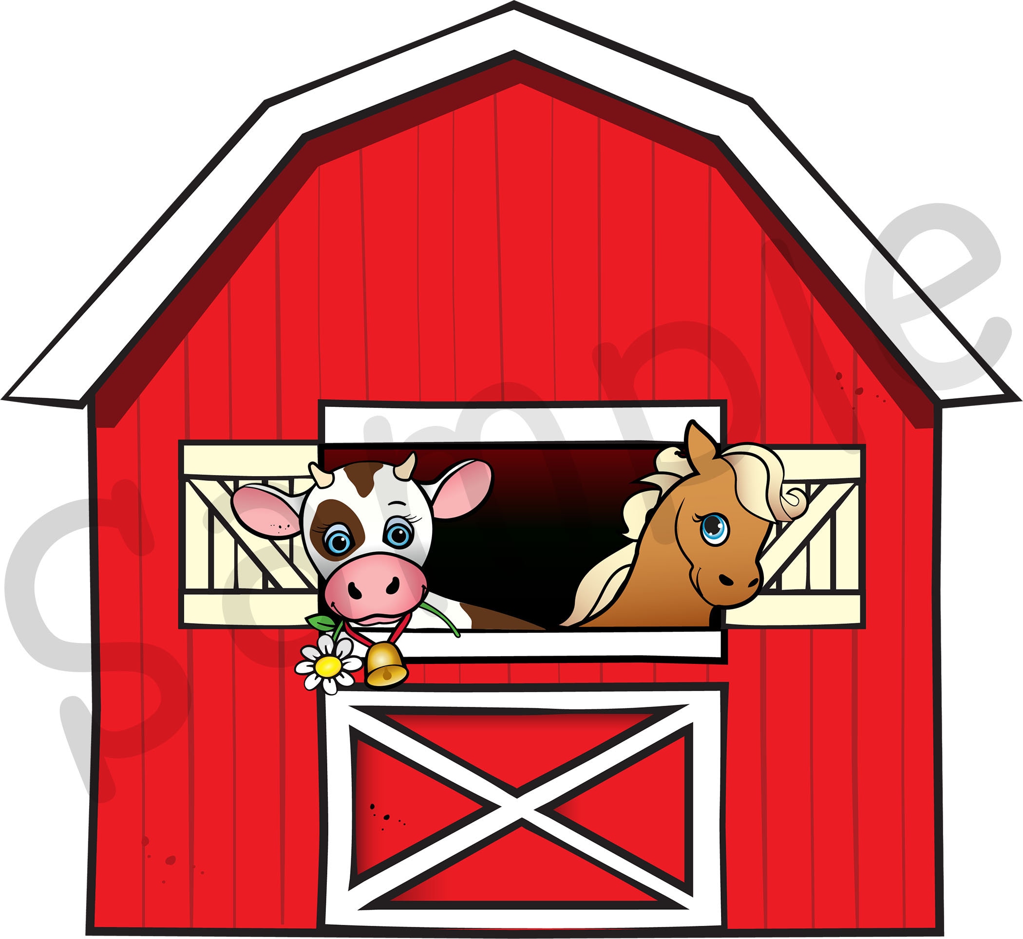 Farm Life - Vibrant Clipart of Farm Animals and Farm Life. Small ...