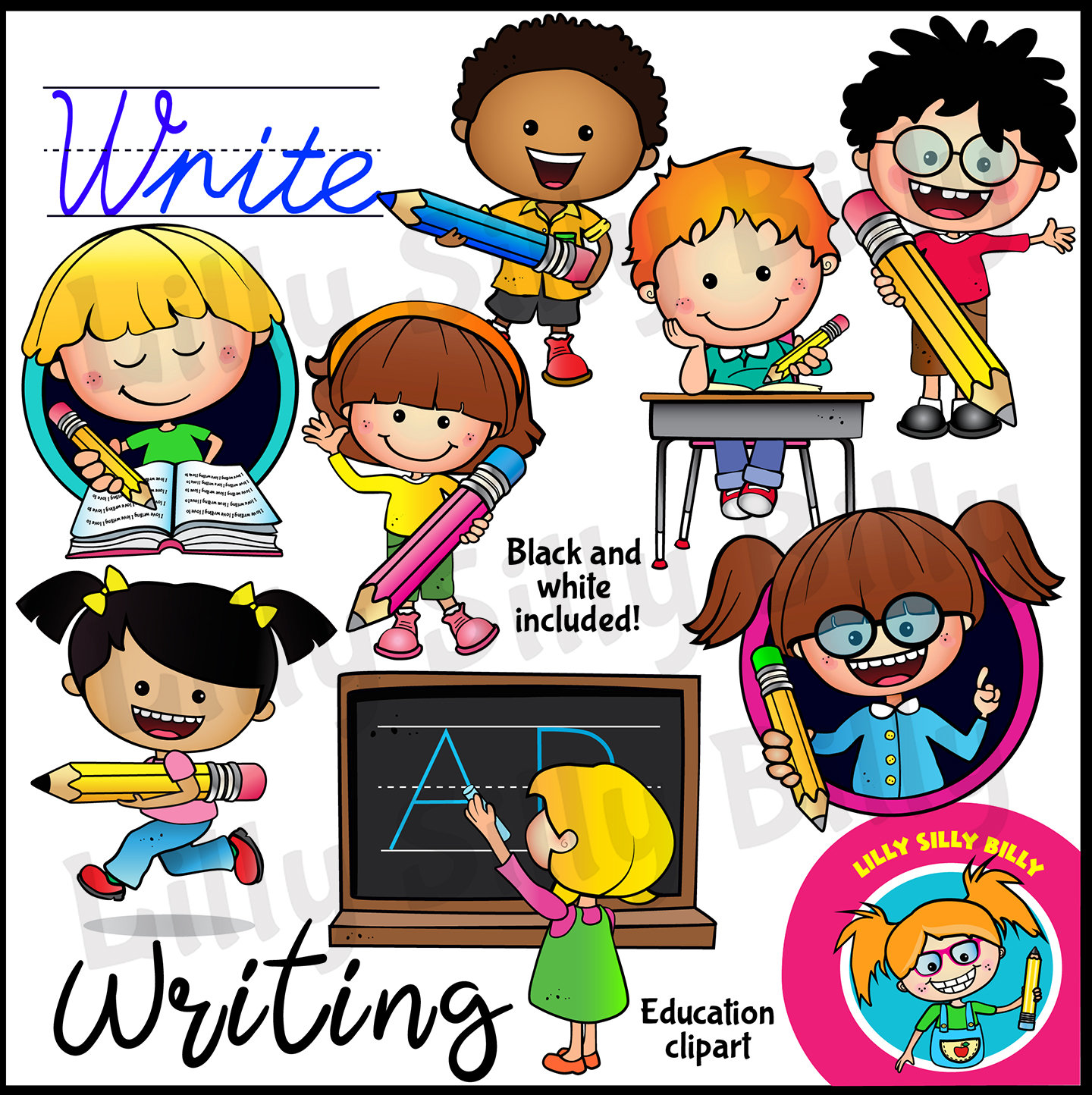 SUBJECTS, 5 Clipart Sets BUNDLE. Super Sweet Digital Images for ...