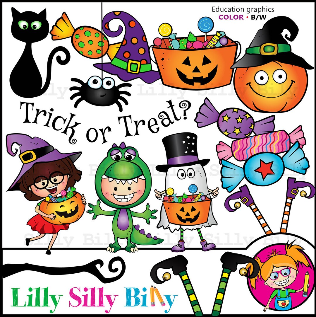 Halloween Fun - Clipart, Not-so-scary Illustrations, for Small ...