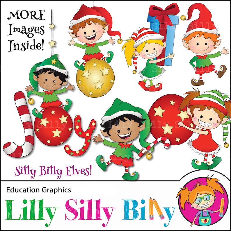 Santa's Helpers, Clip Art Elves, Christmas Elves and Ornaments ...