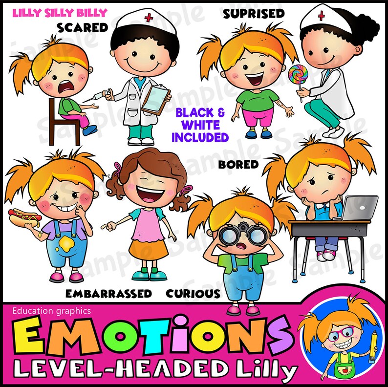 Emotions Clipart Level-headed Lilly Super Sweet Digital - Etsy