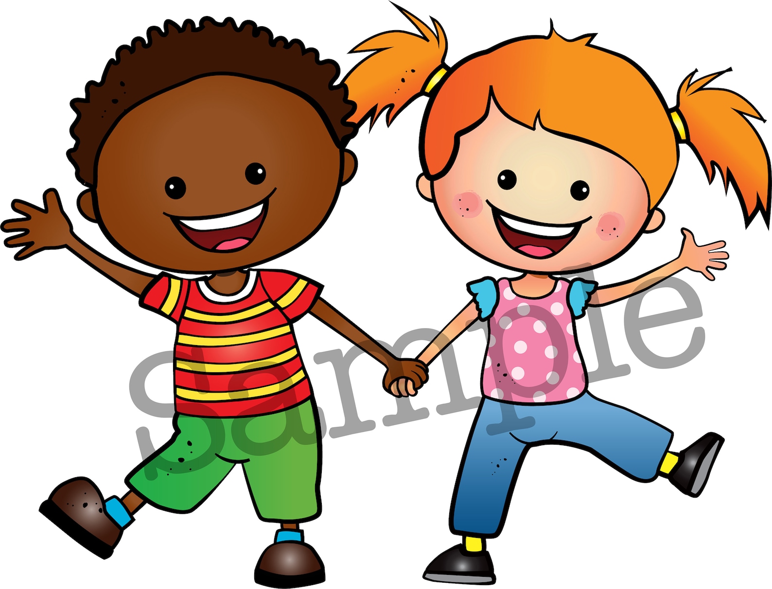 Kids Variety Kids Educational Clipart Cute clipart for | Etsy