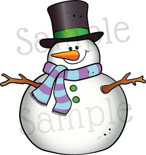 Black And White Snowman Clip Art Printable
