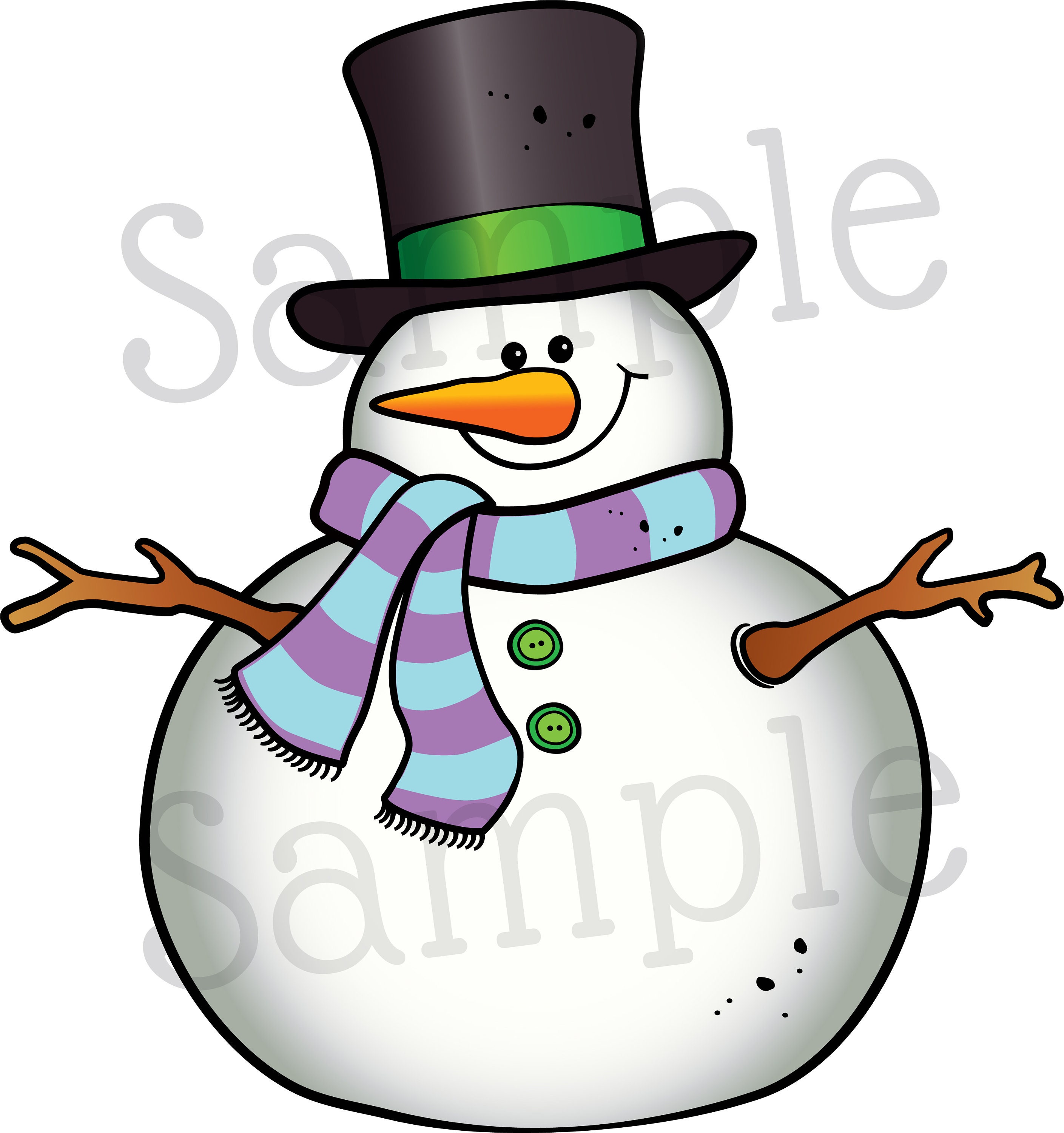 Winter Fun BLACK and WHITE/ and Full Color Clipart Winter | Etsy