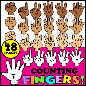 Finger Counting - Mini Bundle. Clipart for Small Commercial* and ...