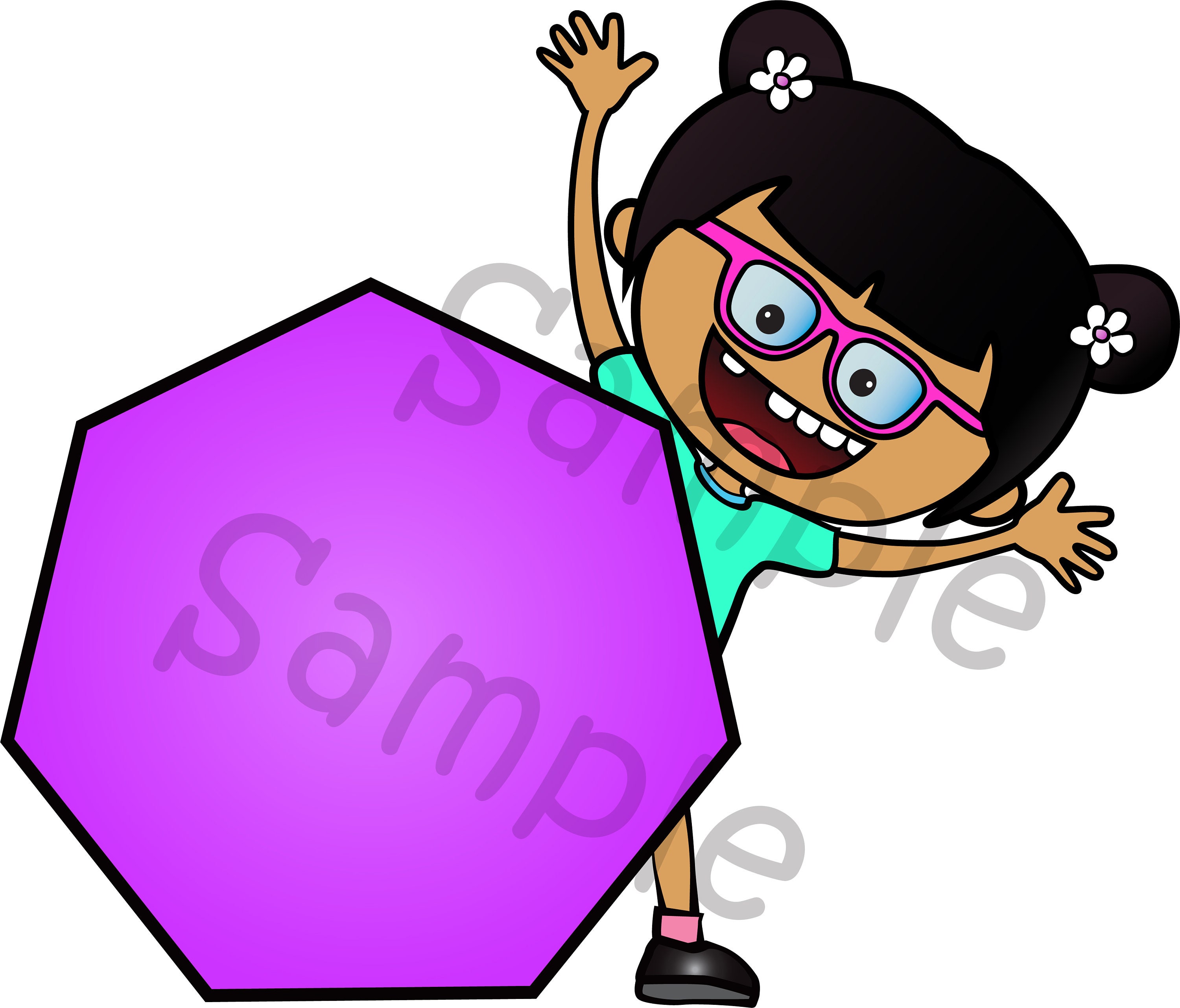 Kids With 2D Shapes Clipart BUNDLE Commercial Use Education - Etsy