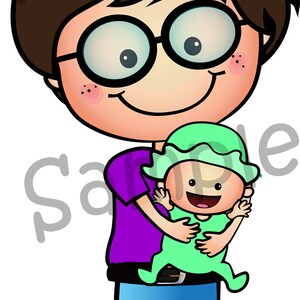 CVC Rhyming Word Clipart - AD - B/W & Color Images. for Small ...