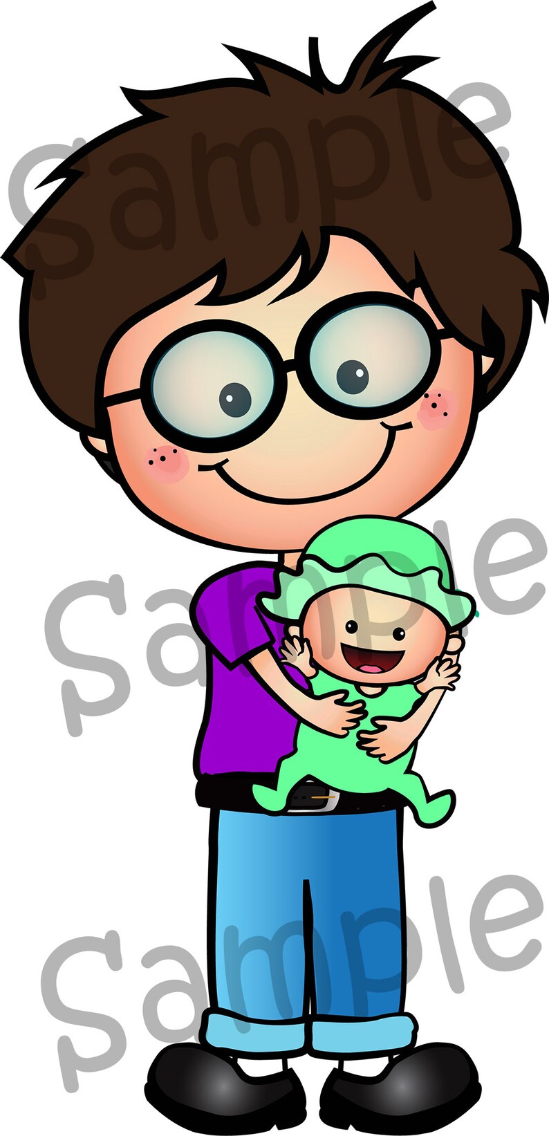 CVC Rhyming Word Clipart - AD - B/W & Color Images. for Small ...