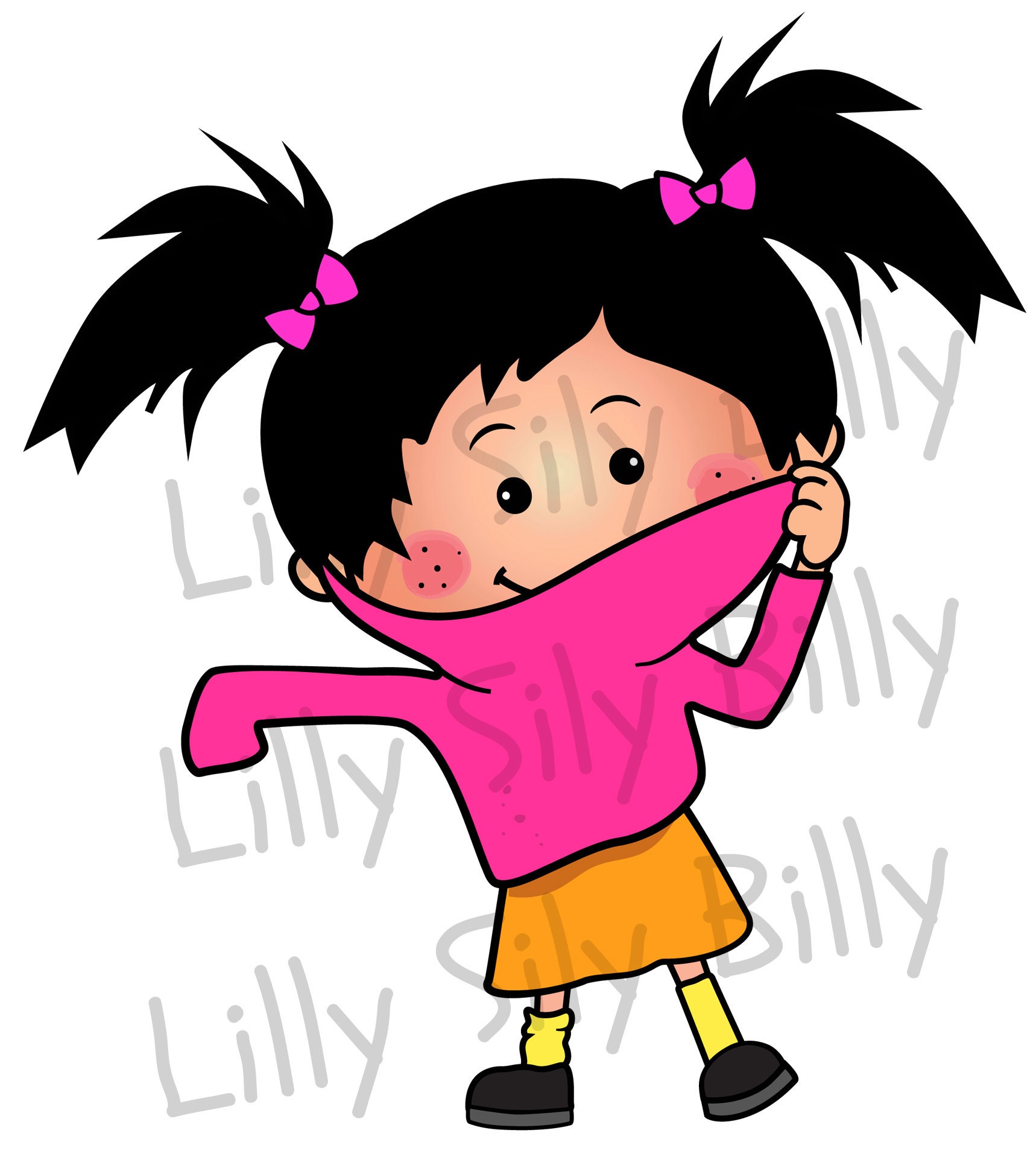 Morning Routine. Clipart in Black & White/ Full Color. Small - Etsy