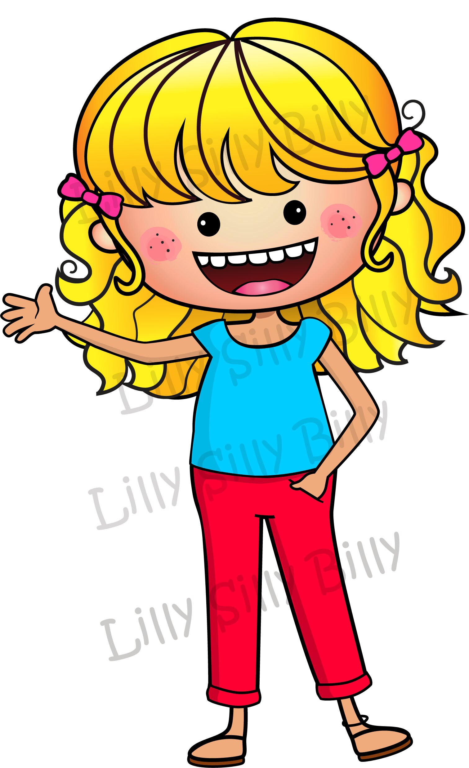 Teen's Emotions. Clipart, Black and White & COLOR, Small Commercial and ...