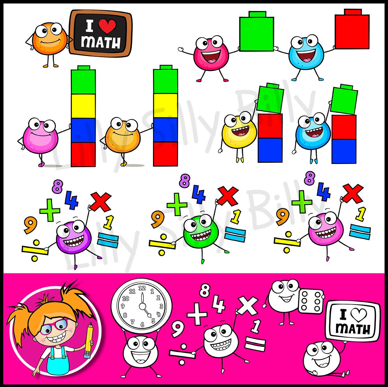 Fonkys Math - Clipart for Small Commercial and Education Use. Emoji ...
