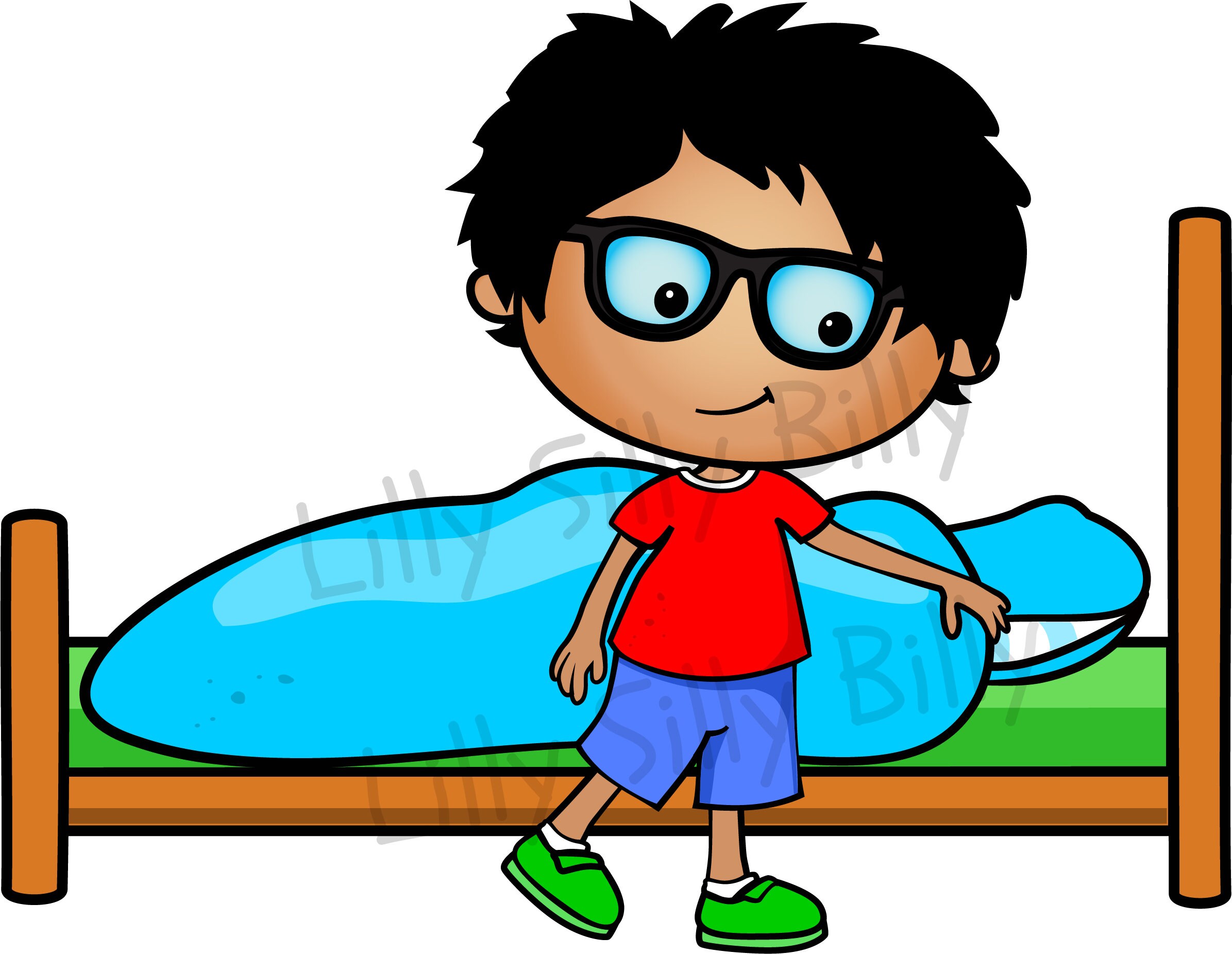 Morning Routine. Clipart in Black & White/ Full Color. Small - Etsy