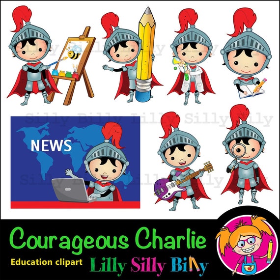 Knight School Clip Art Courageous Charlie Clipart to | Etsy