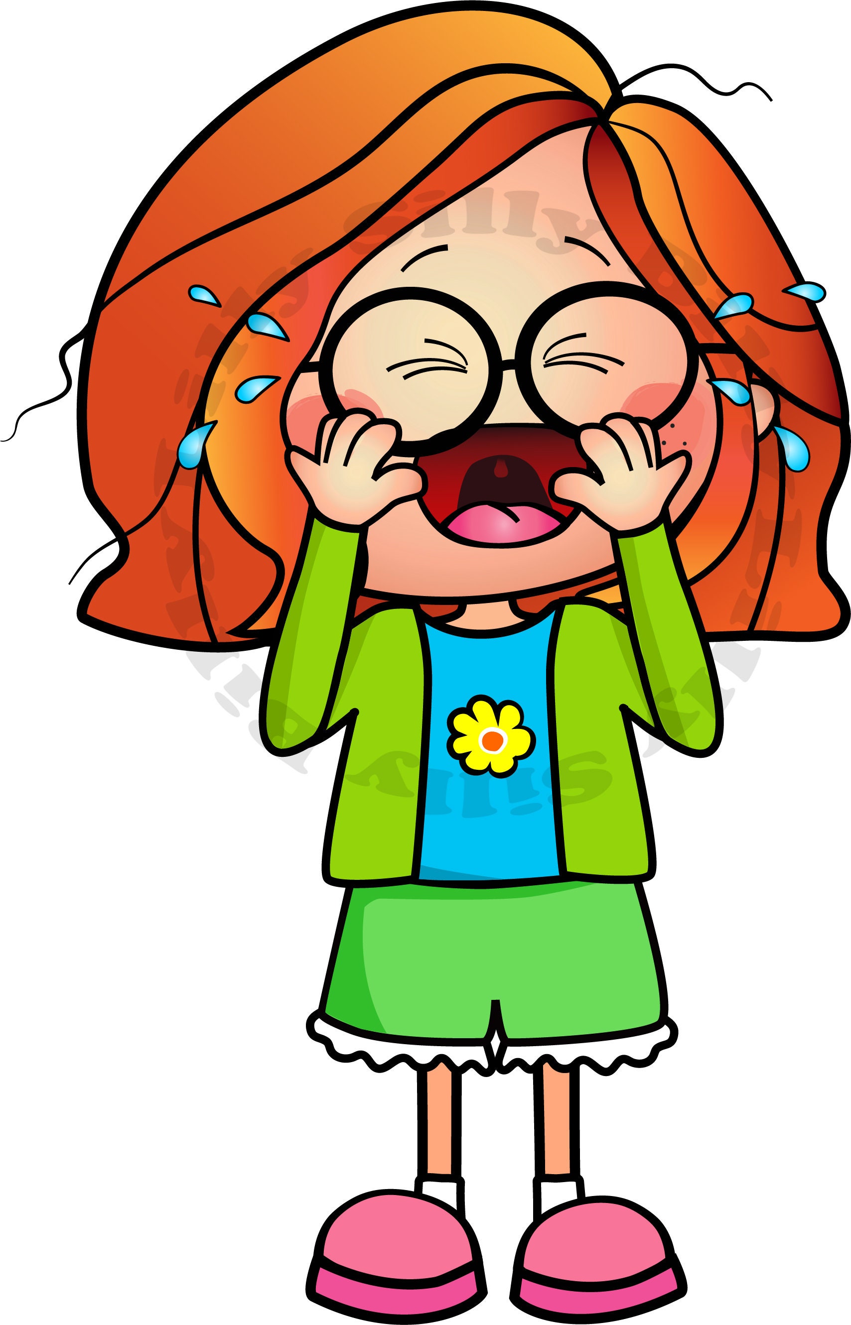 30 Emotions Clipart Kids. 60 Color and Black/white Images. Sweet ...