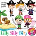 Pirate Treasures, Black and White & Color Clipart, Adventure, Pirates ...