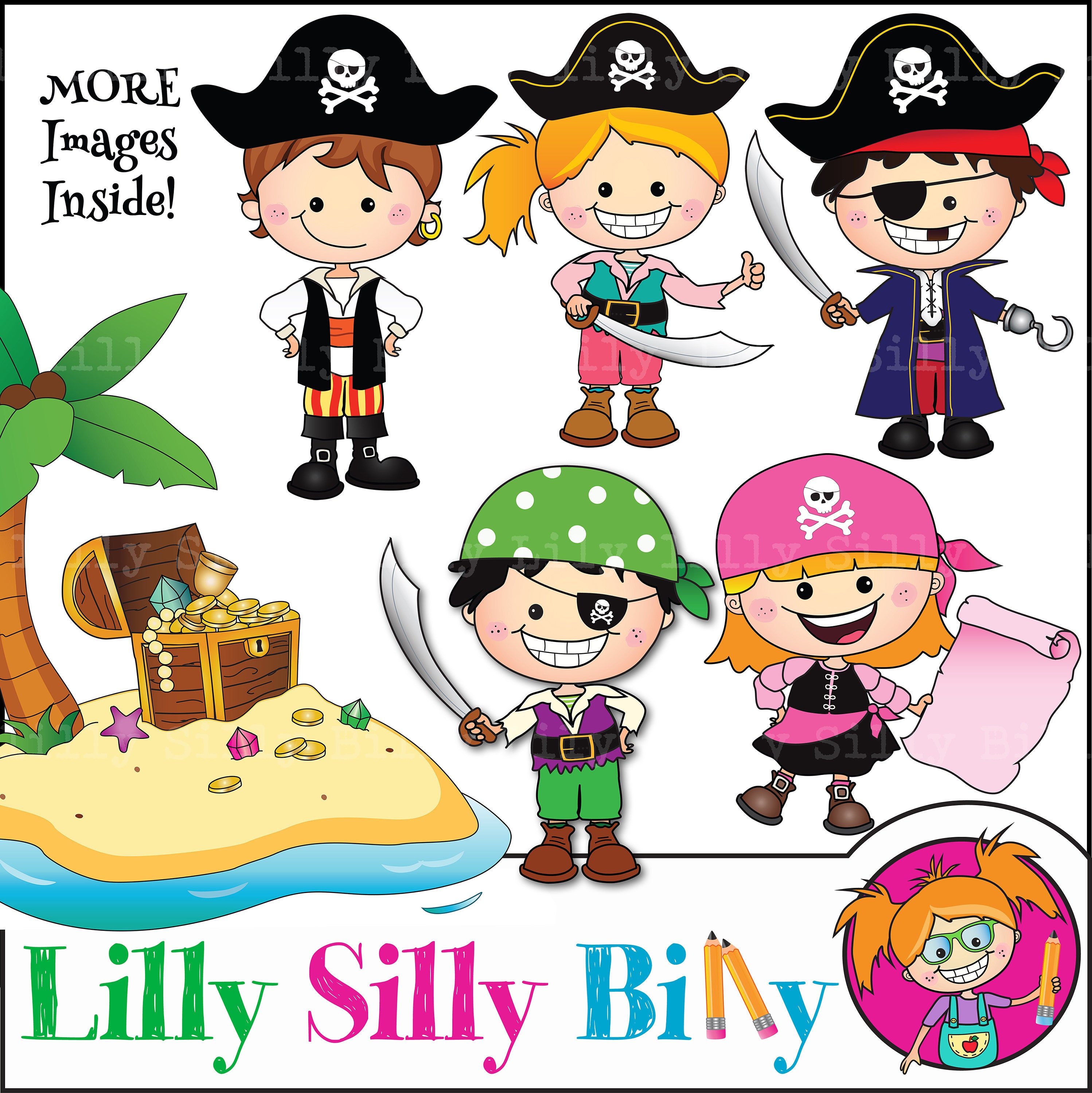 Kid Pirate Clip Art Black And White