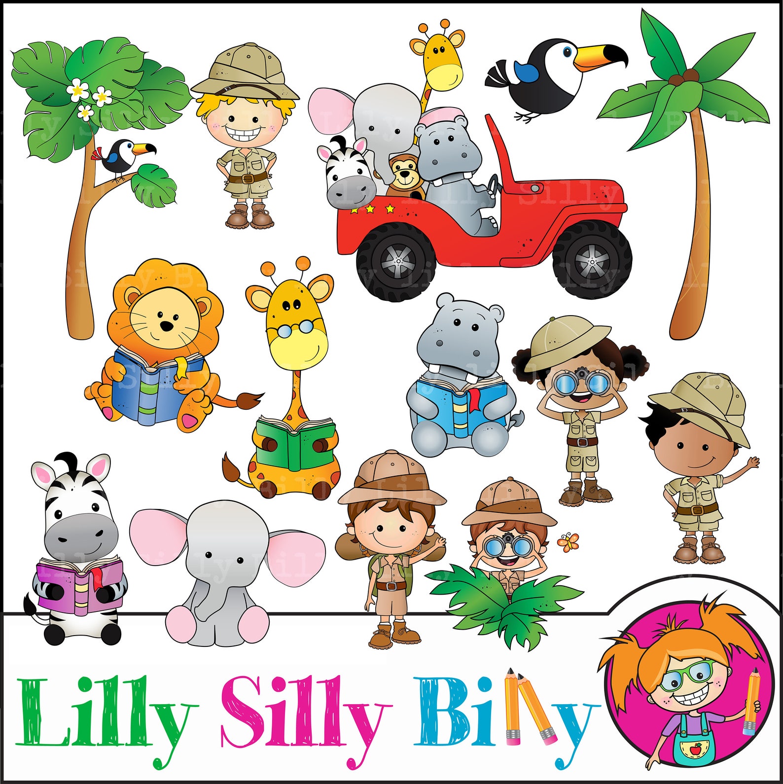 African Safari Clipart. Education Graphics. Teachers Aids Clipart ...