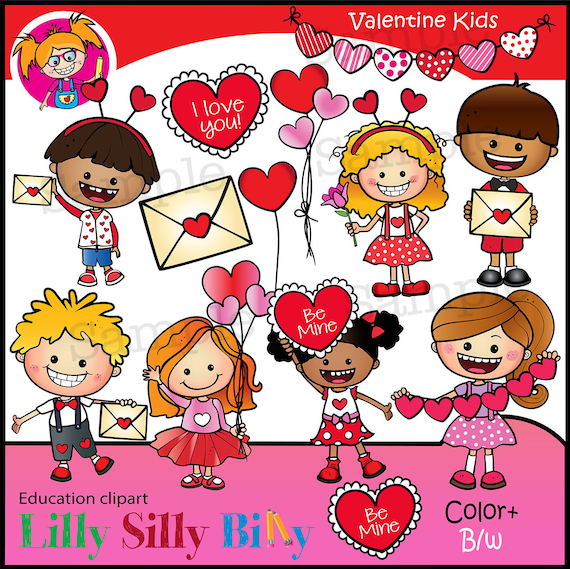 Happy Valentines Day Black And White Clip Art