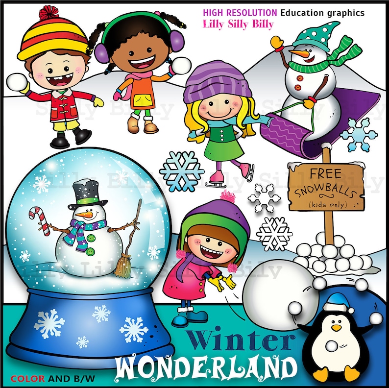 Winter Wonderland VALUE BUNDLE Black and White / and Full | Etsy