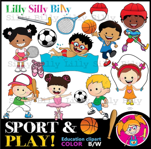 Children Playing Sport Clipart Images
