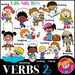 VERBS 1-2-3 Bundle - Clipart for Small Commercial and Education Use ...