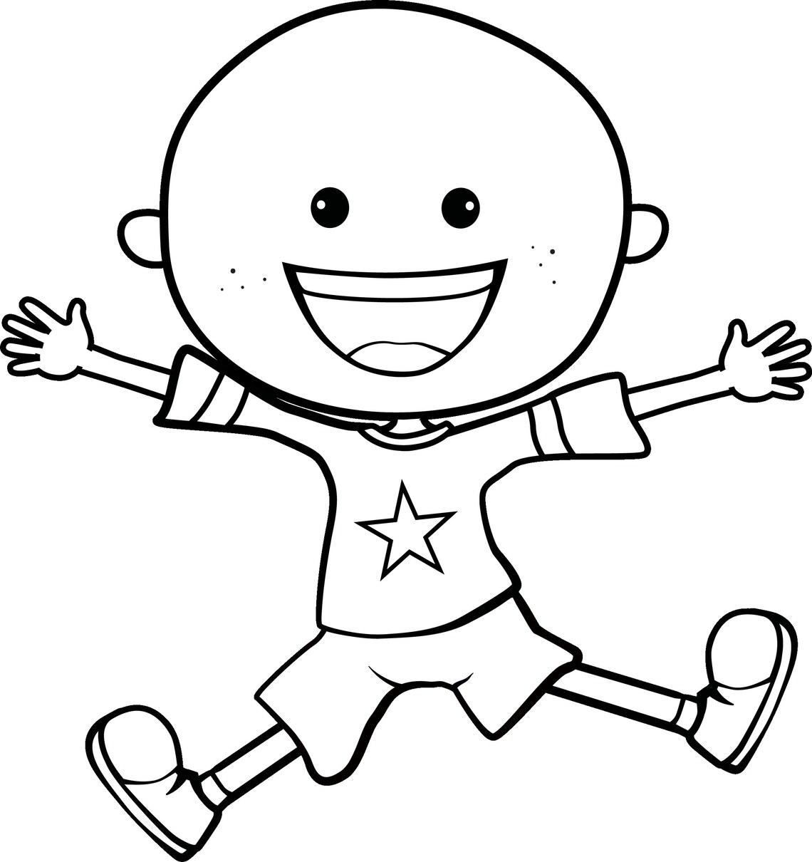 Bald Kids Rock!. Clipart of Cute Bald Children in Color & Black/white ...