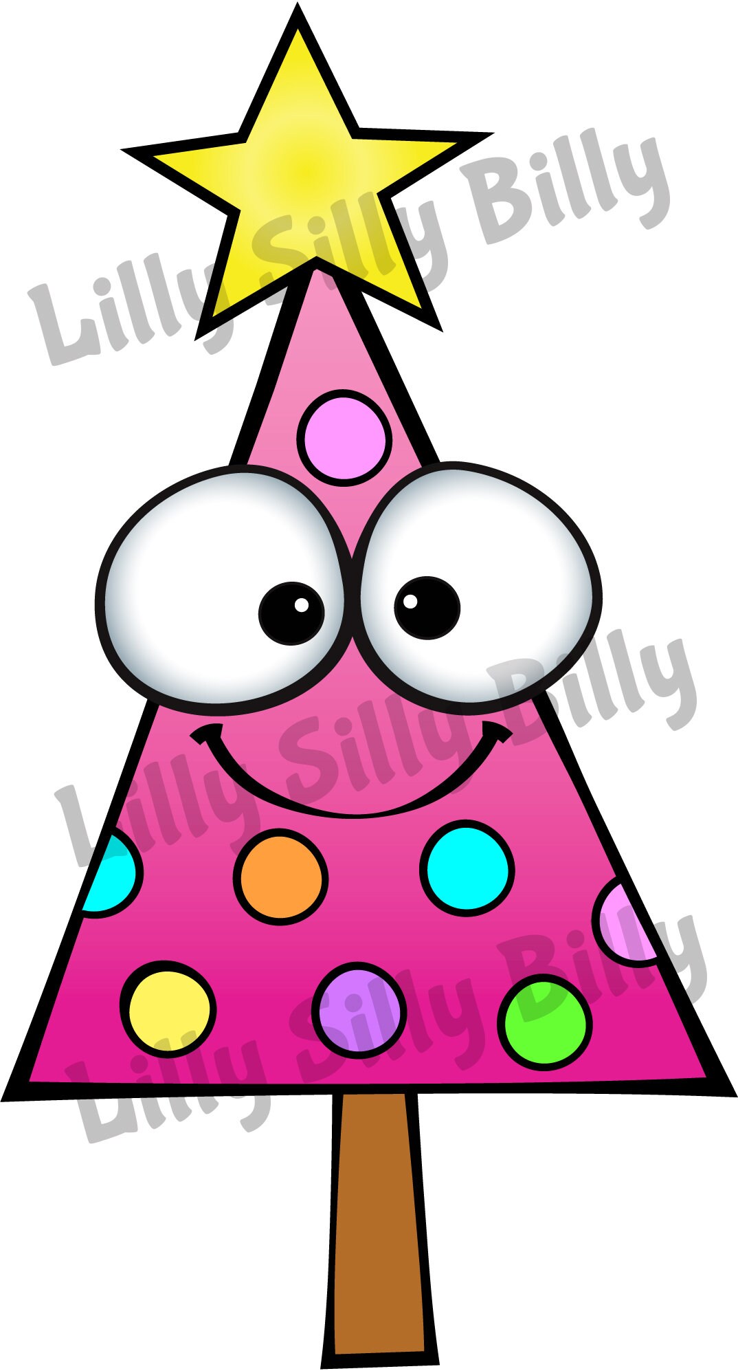 Happy Trees - Cute Little Trees in Full Color PLUS Black and White ...