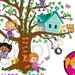 TREE HOUSE KIDDOS, With Separate Characters! 12 Inch Clipart Image - Etsy
