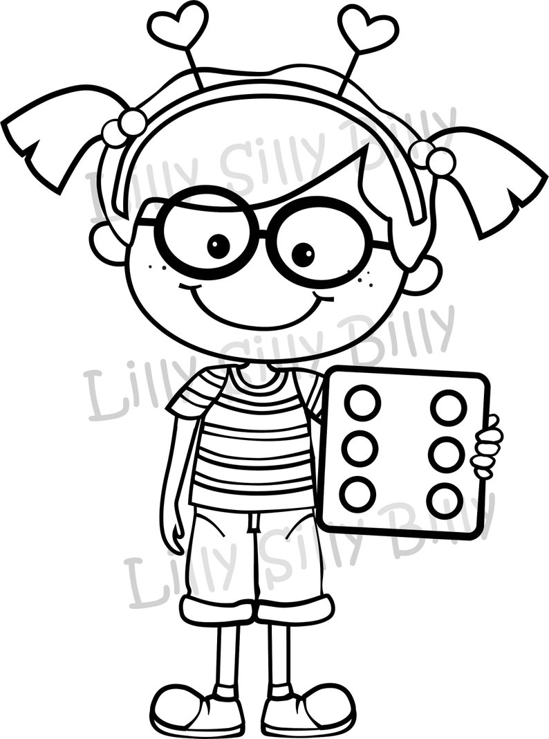 Dice Kids. Numbers 1 6. Clipart of Kids With Dice. Small - Etsy