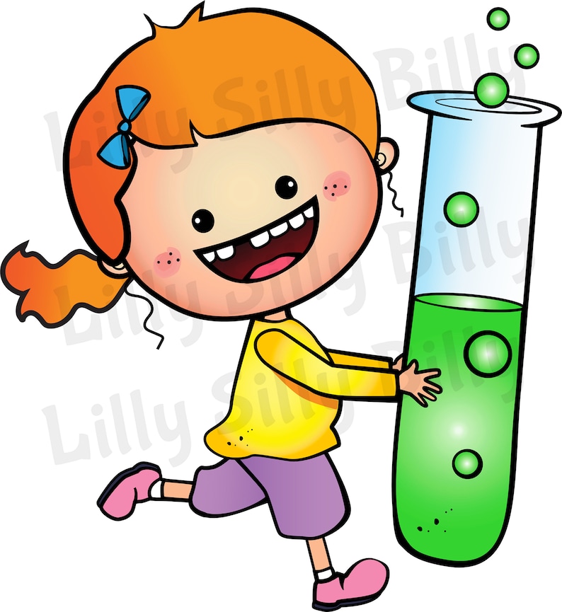 SCIENCE. Clipart in Color & Black/white. lilly Silly Billy - Etsy