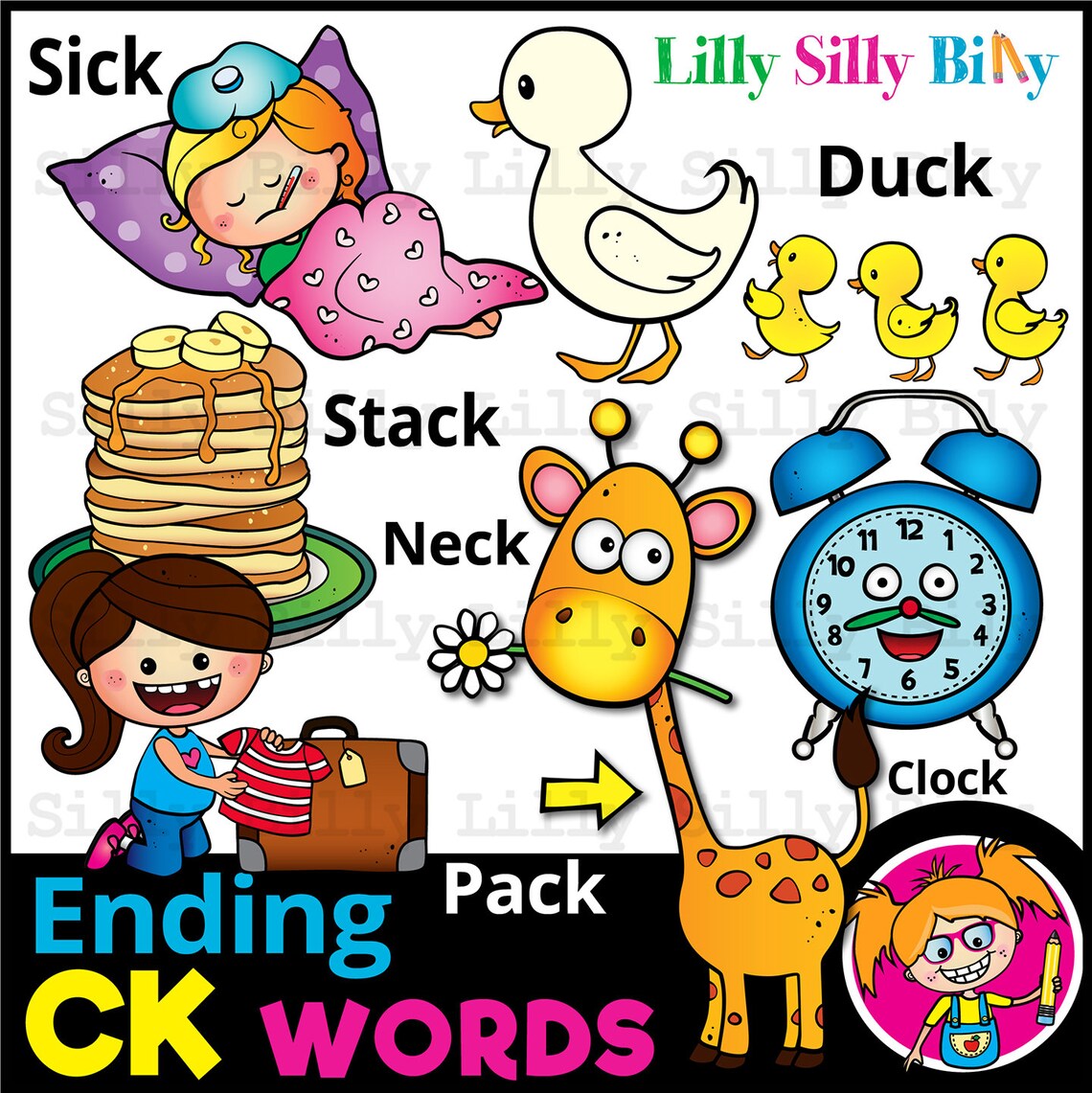Ending Digraphs Clip Art VALUE BUNDLE. 54 Clipart Images for - Etsy