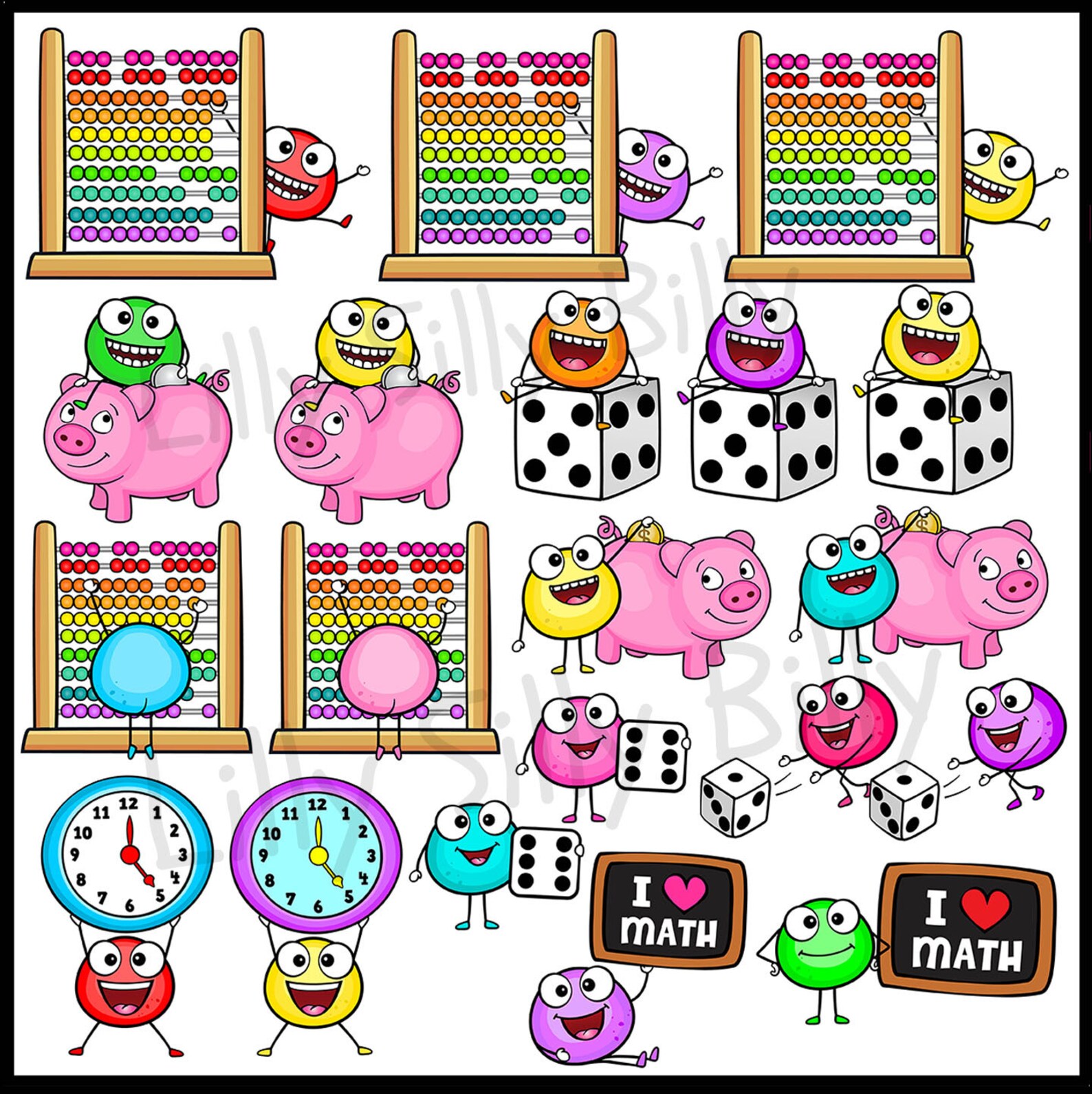 Fonkys Math - Clipart for Small Commercial and Education Use. Emoji ...