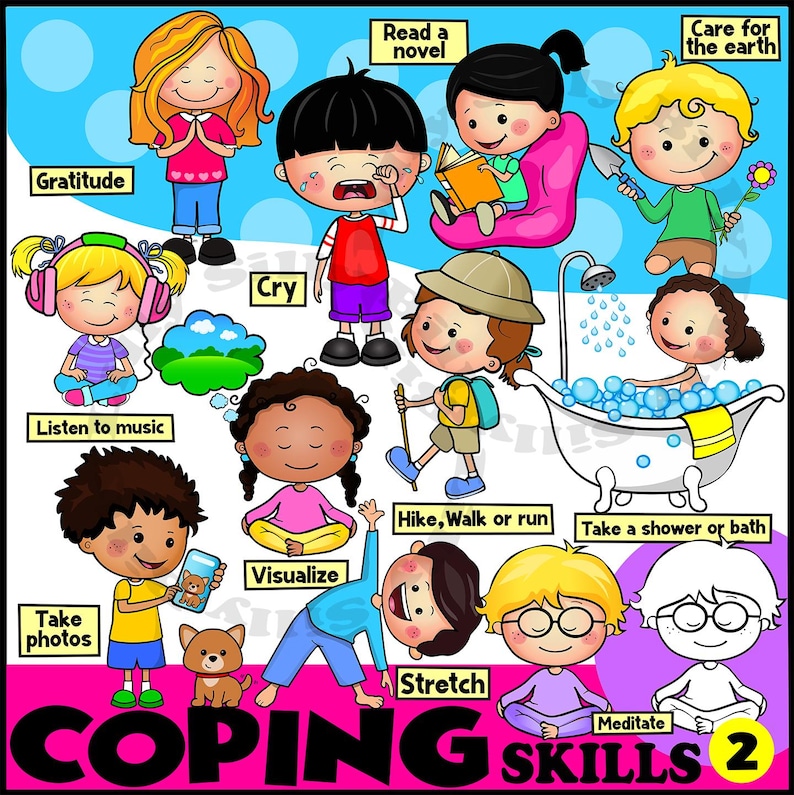 Coping Skills 2. BLACK and WHITE and Full Color Images. Education ...