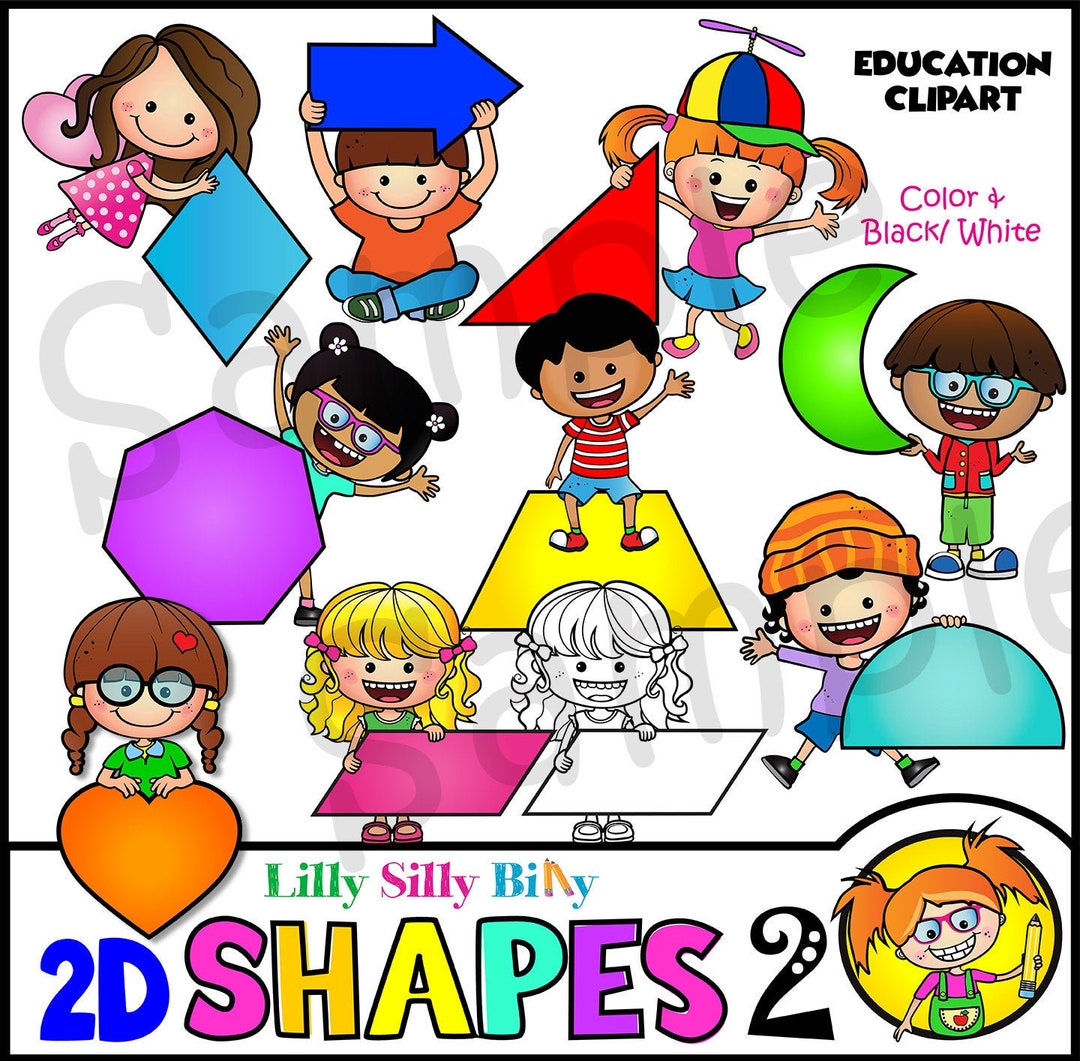 Shapes Clipart (version 2), Commercial Use Education Graphics, Cute ...