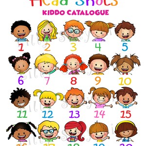 Head Shots - 60 X 1.5 Inch, Cropped Character Clipart. {lilly Silly ...