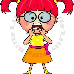 30 Emotions Clipart Kids. 60 Color and Black/white Images. Sweet ...