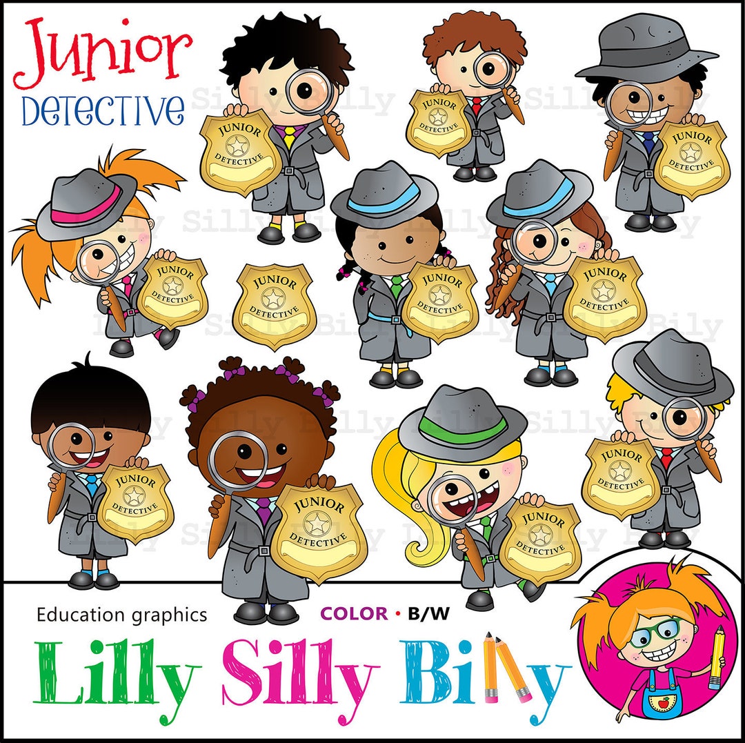 Education Clipart - Junior Detectives With Mini Name Badges. Super ...