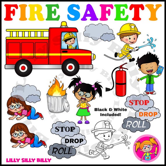 Fire Safety Clip Art Elementary Firefighter Fire Extinguish | Great