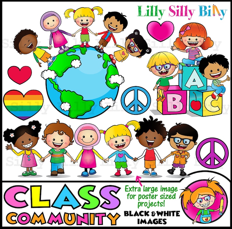 Class Community Clipart Super Sweet Clip Art for Small - Etsy