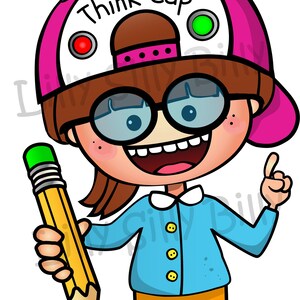 Bright Kids 2. Clipart Mini-set, Black and White & COLOR, Small ...